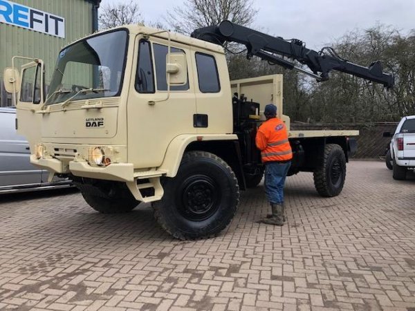Leyland DAF 4×4 Crane Hiab Cargo Truck Ex Army – Ex Military Sales UK